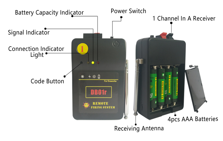 1 cue Wireless Remote Control Fireworks Stage Firing Systems ...